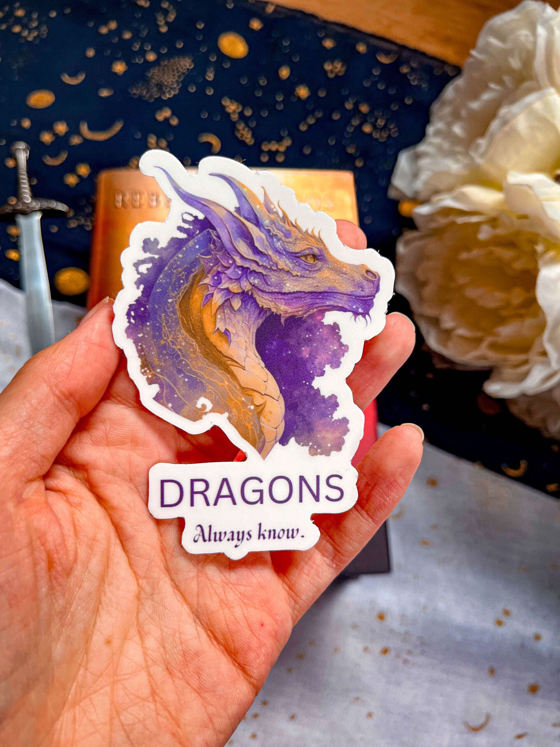 Dragons always know Sticker - Readers and Dreamers Shop